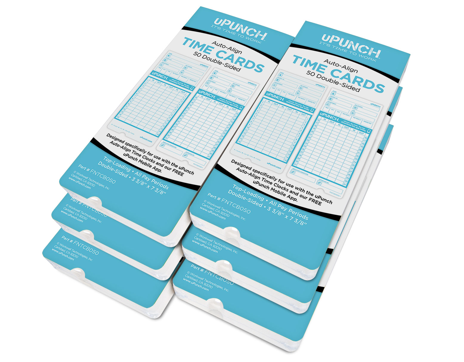 Employee Time Clock UPunchu2122 Time Clock Cards For UPunch HN4000, Two ...